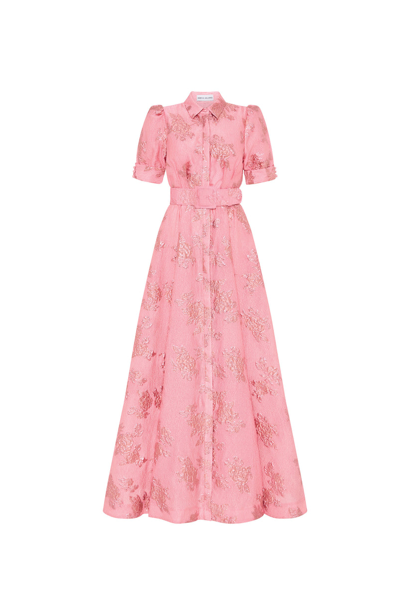 Annette Button Gown Pink – Rebecca Vallance