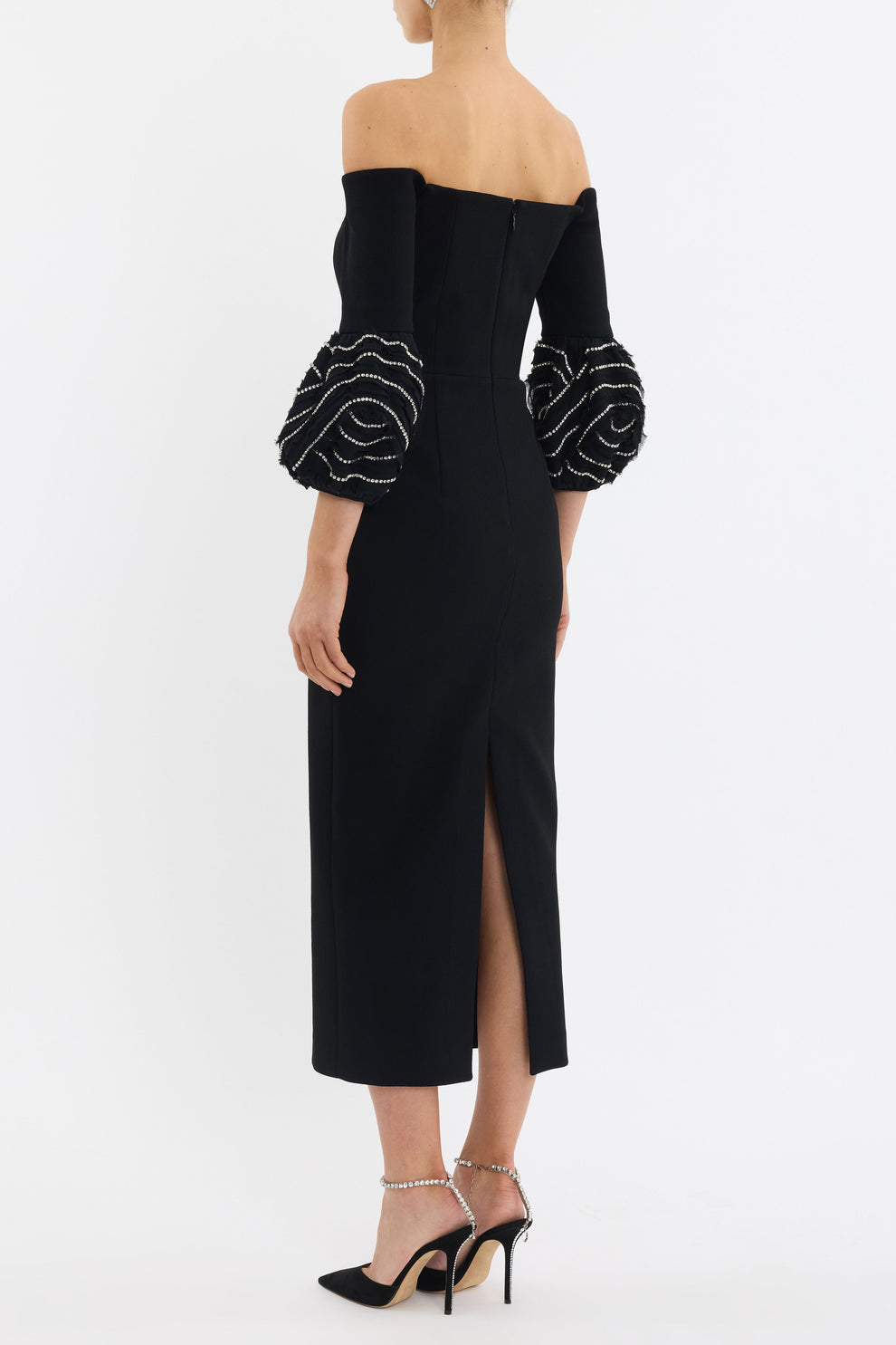 Bellatrix Off The Shoulder Midi Dress – Rebecca Vallance