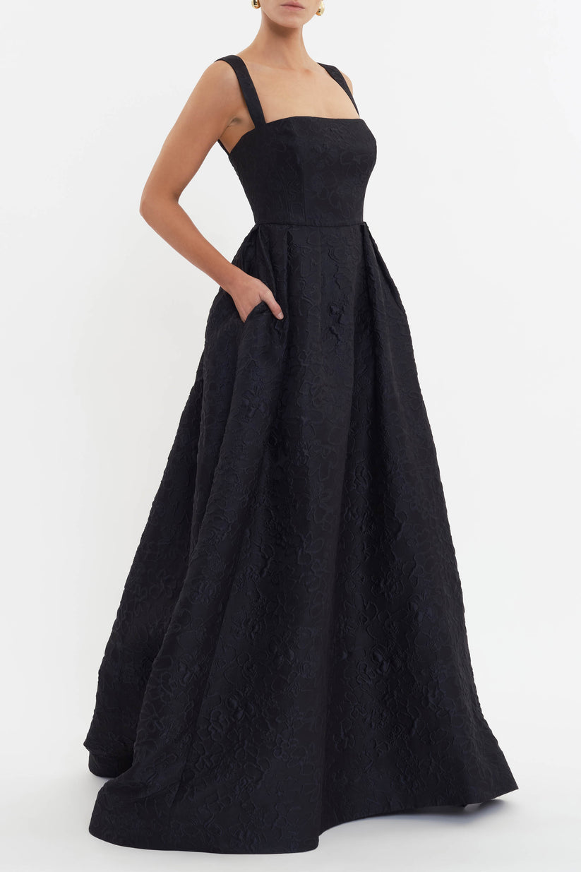 Esther Strap Gown Black – Rebecca Vallance
