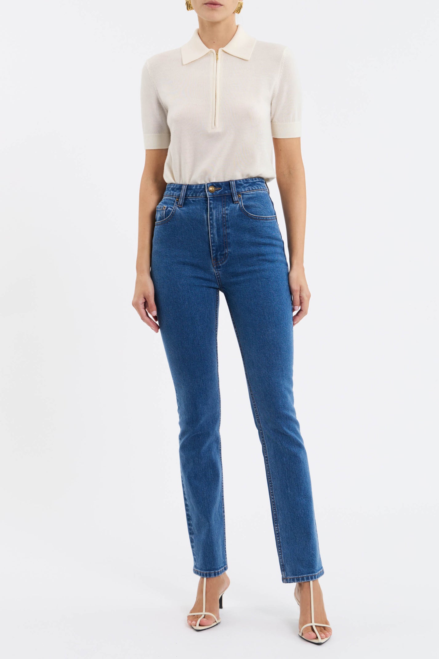 Naomie Straight Leg Jean Blue Denim – Rebecca Vallance