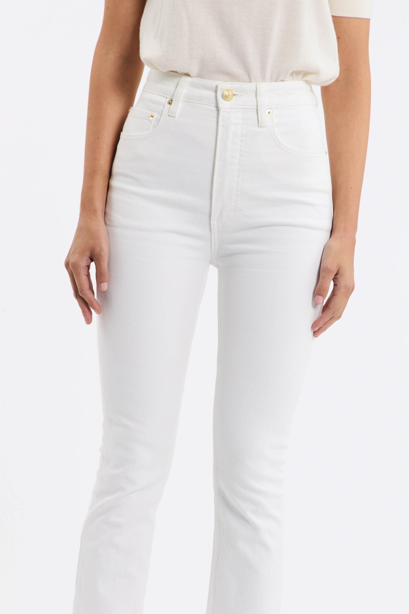 Naomie Straight Leg Jean White Denim – Rebecca Vallance